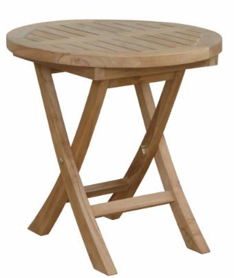TBF-5080R Anderson Teak - Montage 20" Round Side Folding Table – Star Source LLC