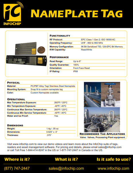 NAMEPLATE-UHF-001 NamePlate Tag UHF – Star Source LLC